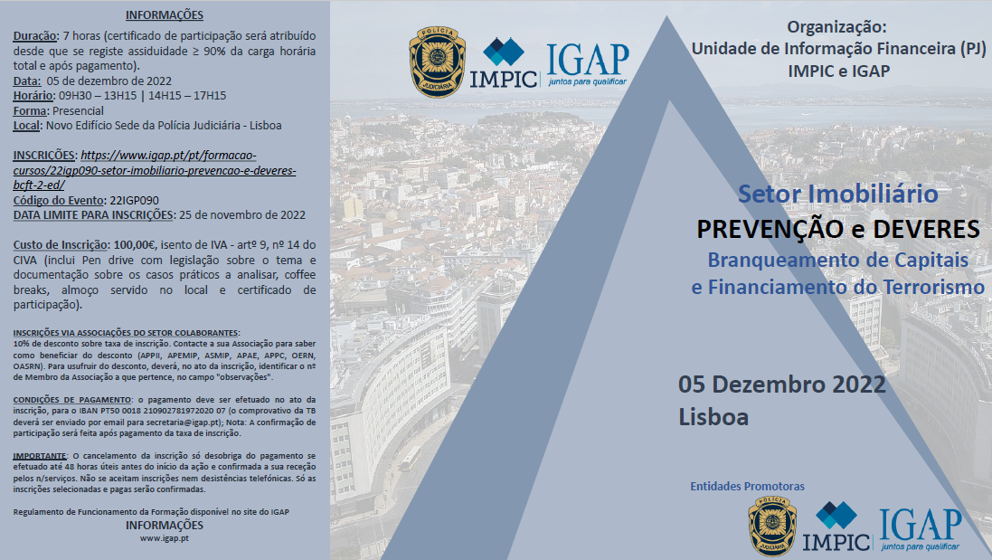 Workshop: Prevenção e Deveres - Branqueamento de Capitais e ...